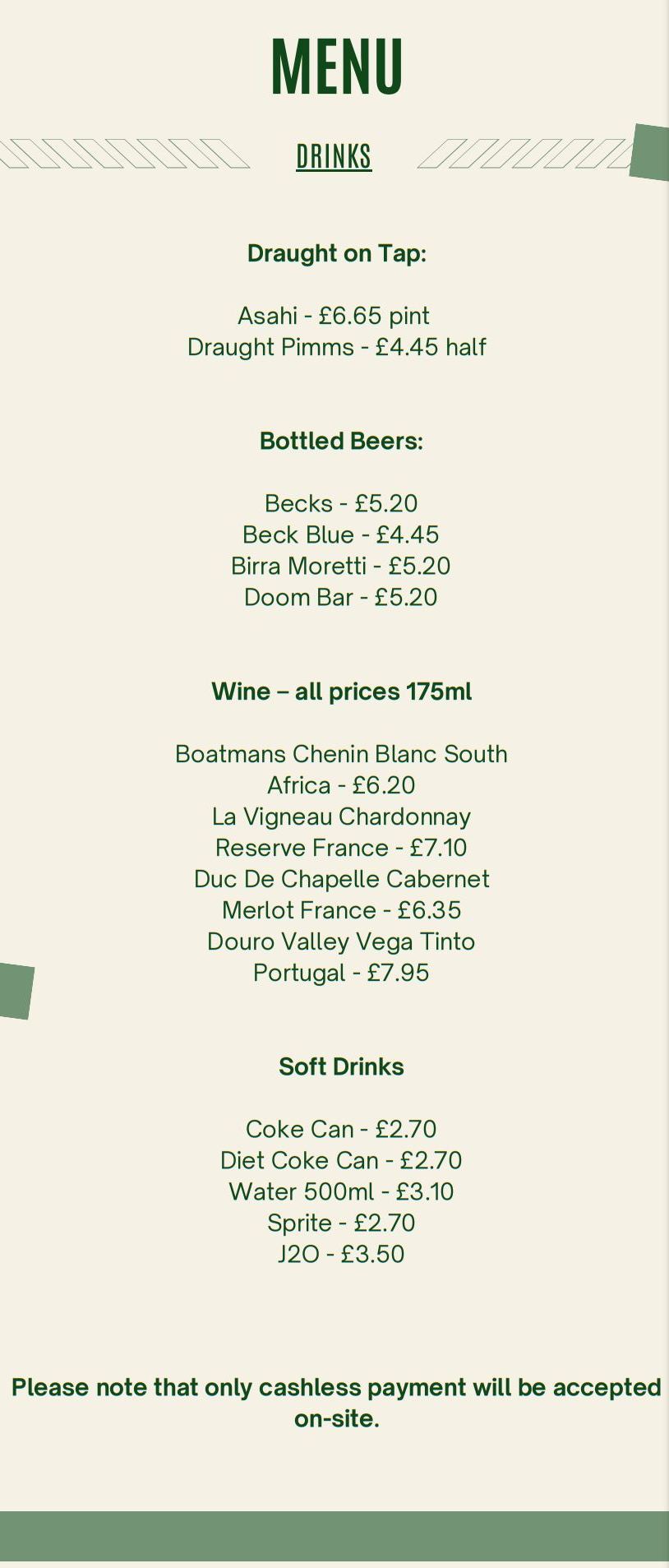 FOOD & DRINK – British National Squash Championships